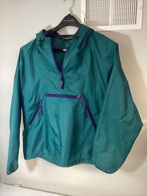 Red Ledge Rain Jacket Hooded Packable Men’s Size Medium Green Rare 1/2 ...