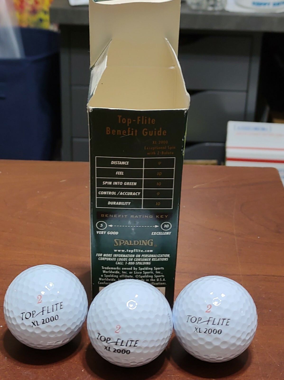 VintageTop Flite XL 2000 White Golf Balls Pack of 3 Z-Balta Exceptional ...