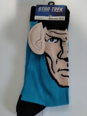 Star Trek Spock Crew Socks With Ears Men's 10-13 Size [New ] Socks | eBay