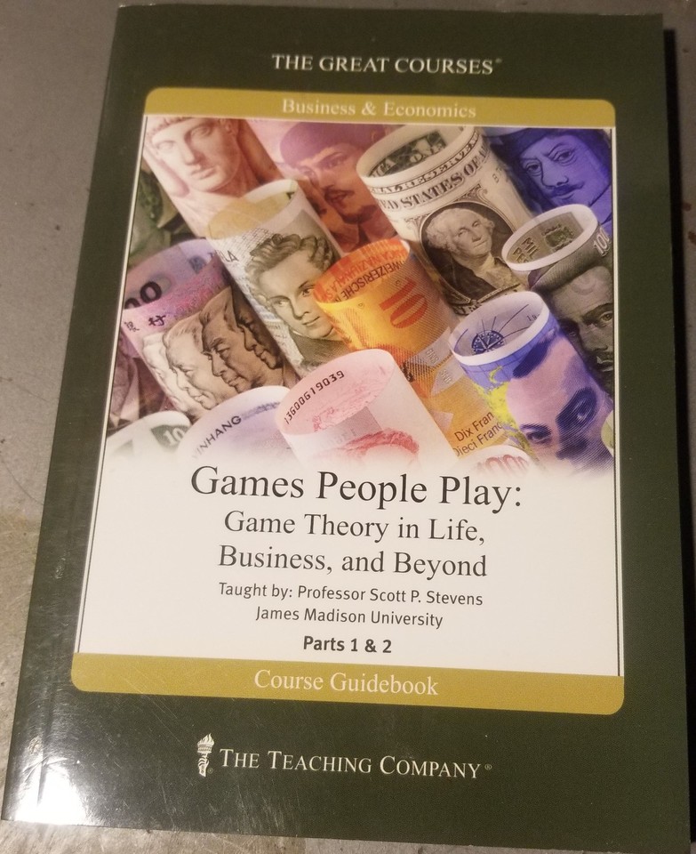 NEW The Great Courses Games People Play Business & Beyond (4) DVD ...