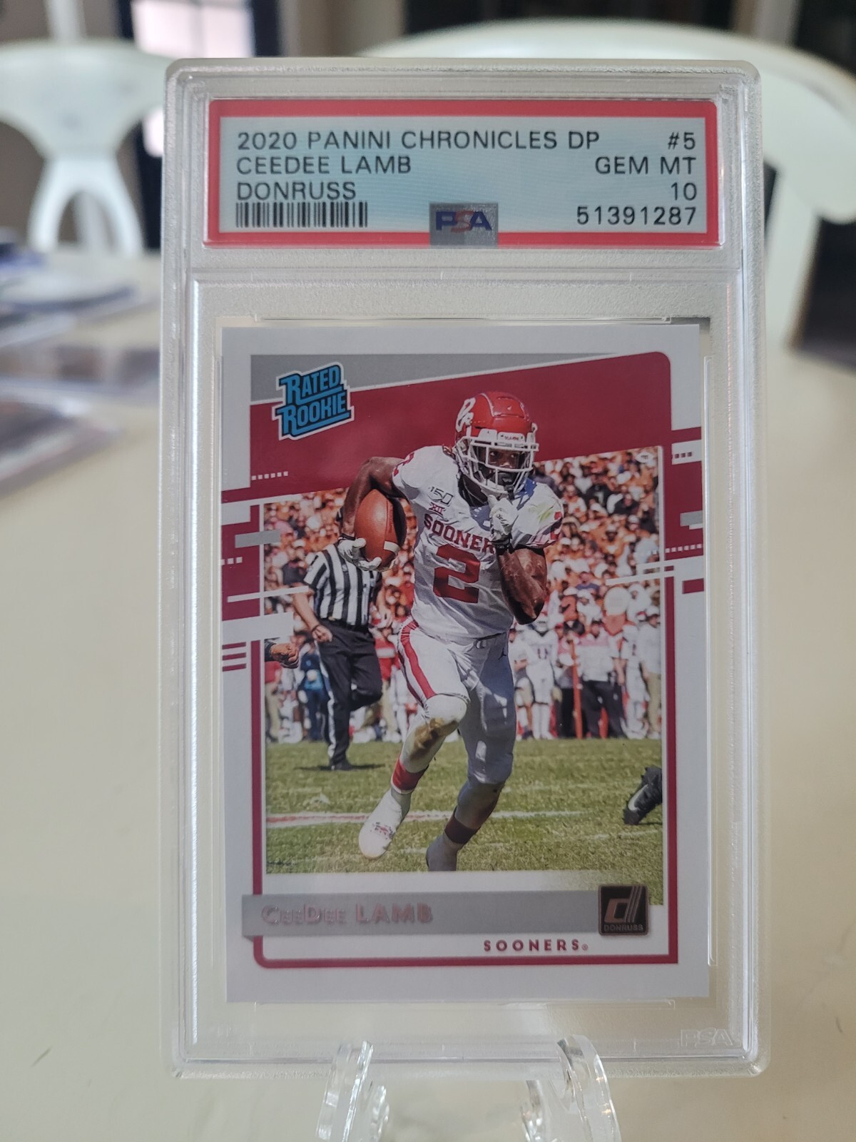 2020 CeeDee Lamb Panini Chronicles Draft Picks #5 Rated Rookie PSA 10 ...