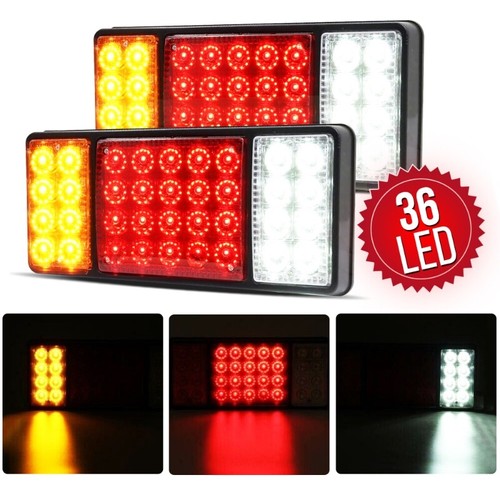 Pair Trailer Light Stop Rear Tail Light Indicator Reverse 36 LED Truck ...