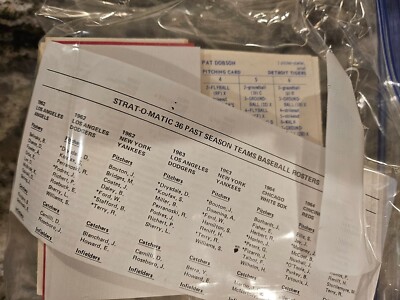STRAT-O-MATIC BASEBALL - 36 PAST SEASON TEAMS, Complete, regular size ...