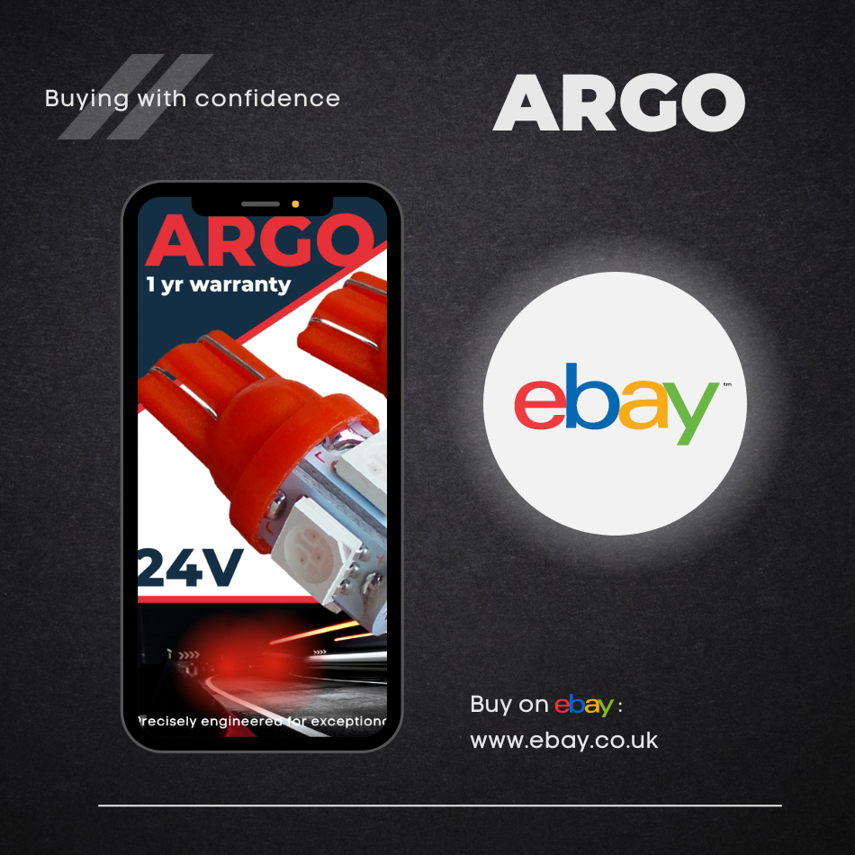 24v 501 Led Red Side Light 507 W5W 5 Smd T10 Hella Spot Capless Bulbs ...