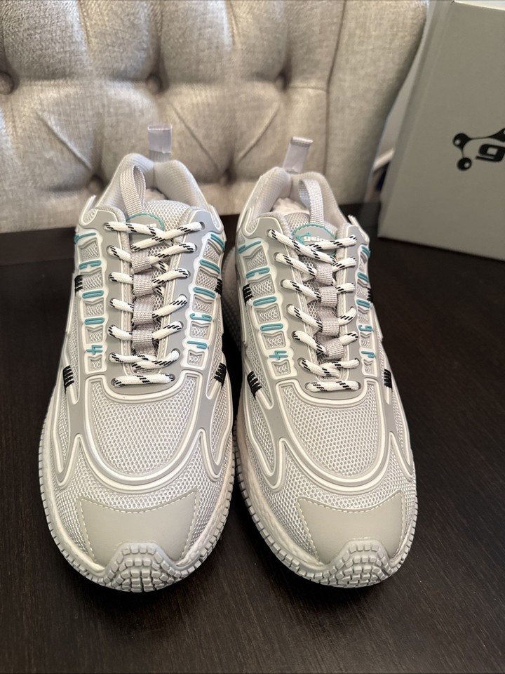 John Geiger 004 "Tron Cement" Light Grey/White/Teal Size 10 - SOLD OUT ...