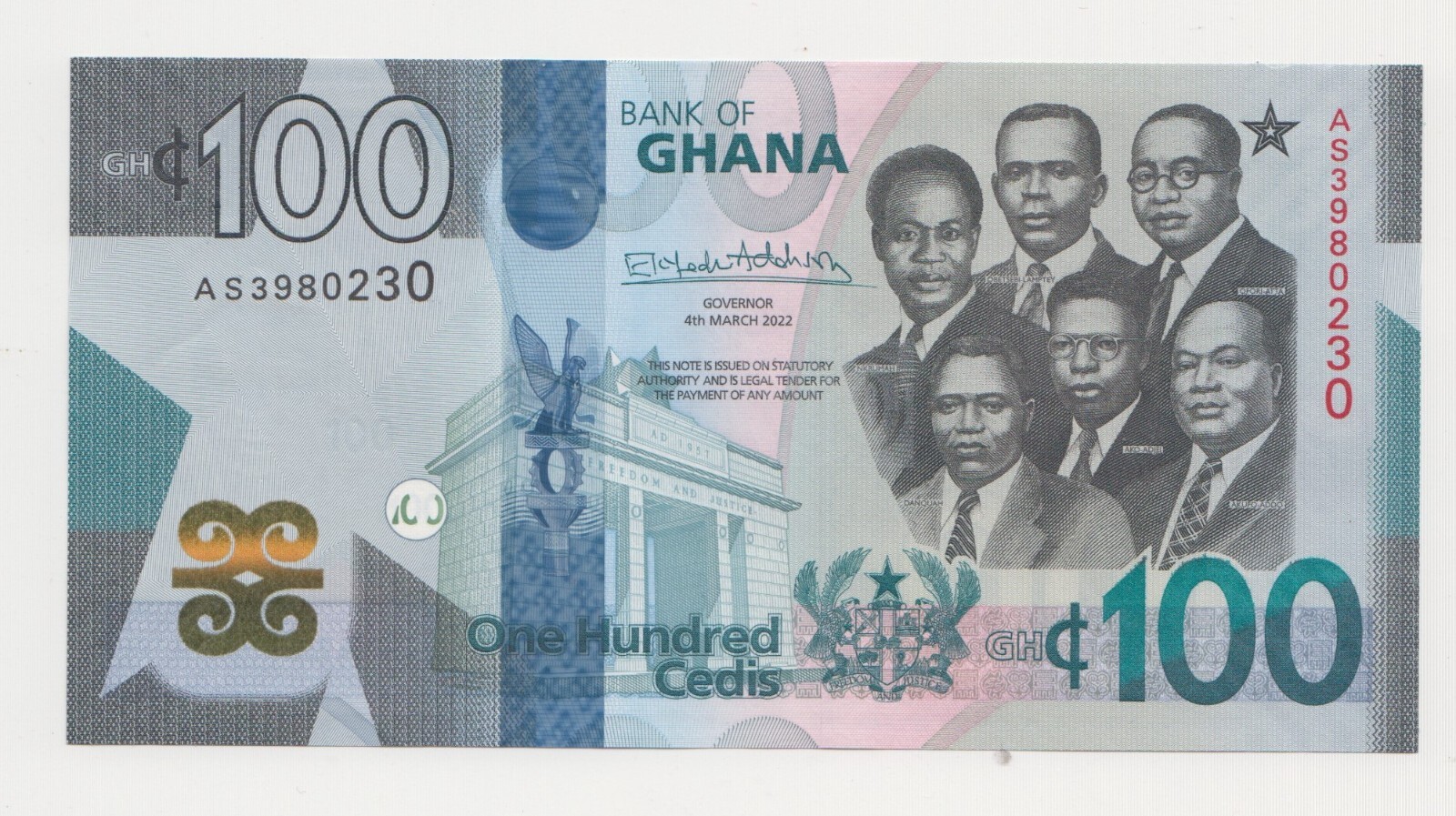 GHANA: 100 Cedis Banknotes 2022 series in UNC condition | eBay