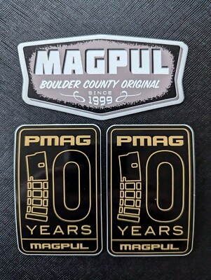 3 Magpul Design Decal Stickers Boulder County Original 10 Years PMAG | eBay