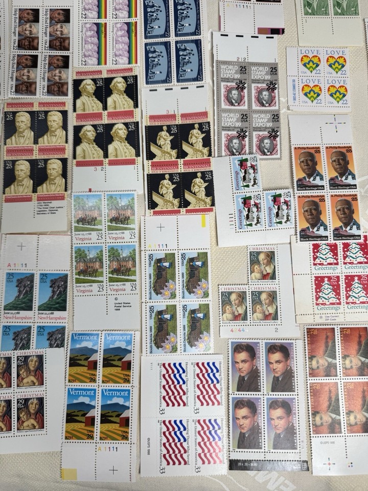 US Postage Stamps $200+High Face Value Airmails Pane,Plate Block,all ...
