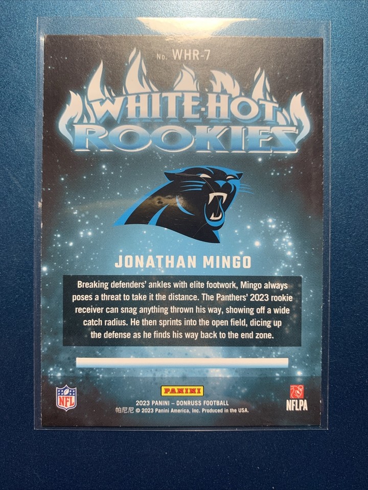 2023 Panini Donruss Jonathan Mingo White Hot Rookies WHR-7 Carolina ...