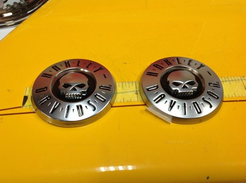 🔥OEM Harley Willie G Skull CVO Round Fuel Gas Tank Emblems Badges Set🔥 ...