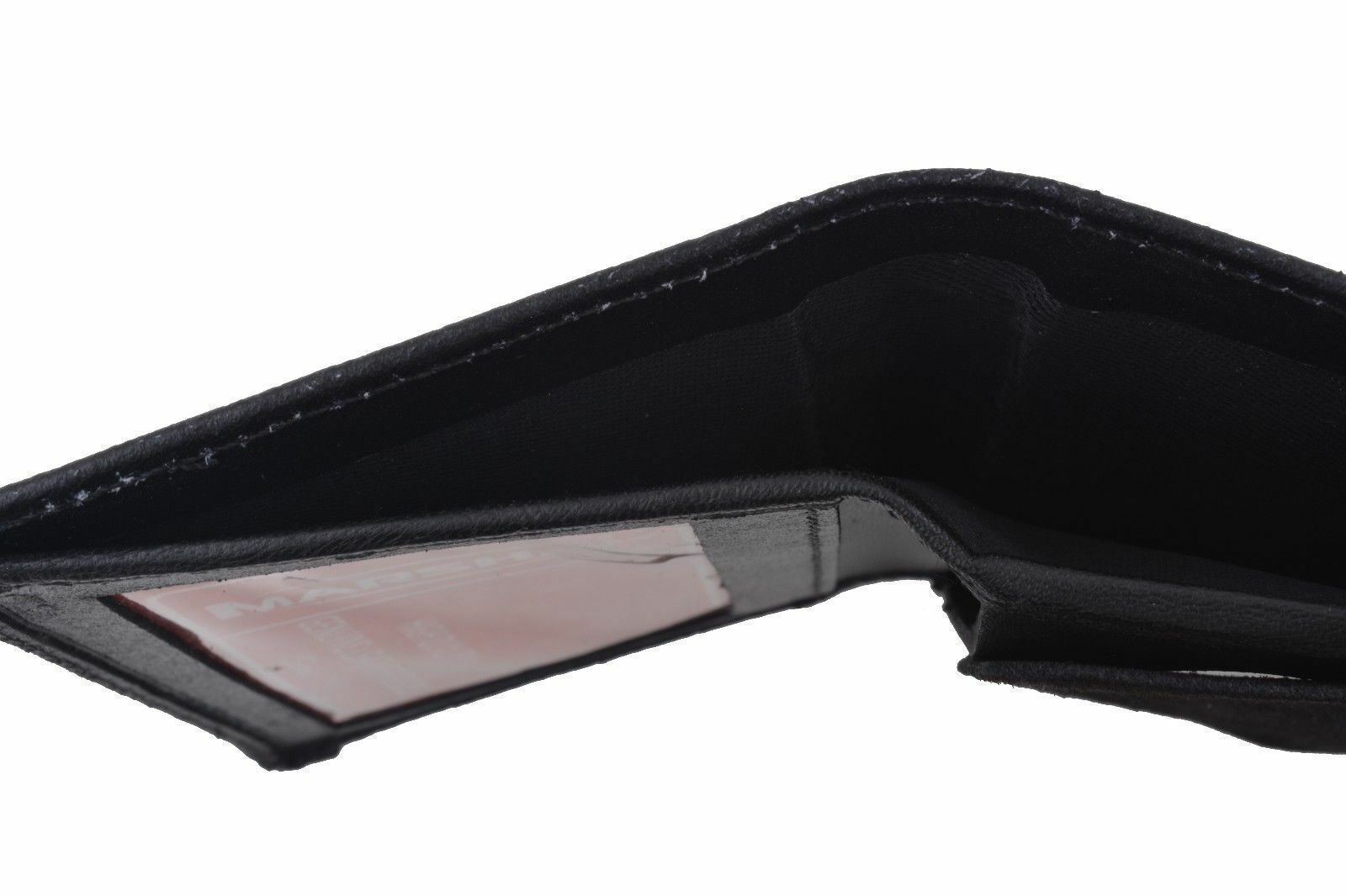 Leather Badge Holder Oval Shaped Genuine Leather Slim Thin Bifold ID ...