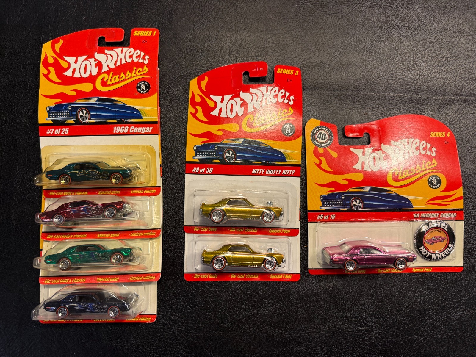 Hot Wheels Series 1968 Cougar, Nitty Gritty Kitty and Special Paint Lot ...