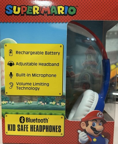 SUPER MARIO Kid Safe WIRELESS Adjustable Headphones! Bluetooth ...