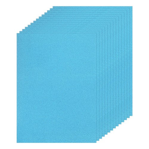 20 Sheet A4 Glitter Lake Blue Card Stock, 8"x11" Paper for DIY Crafts ...