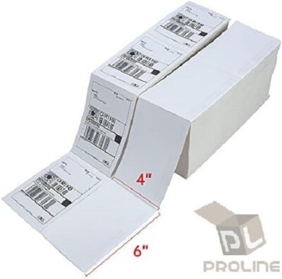 8000 Fanfold 4x6 Direct Thermal Labels. Shipping / Barcode Labels for ...