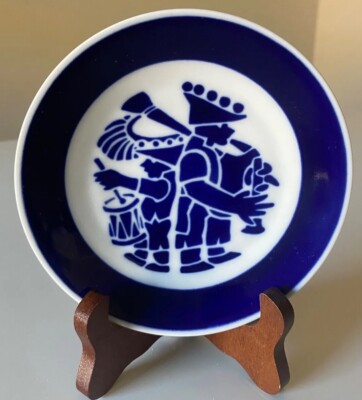 RARE Vintage Sargadelos Pottery Small Blue Plate 4.75” | eBay