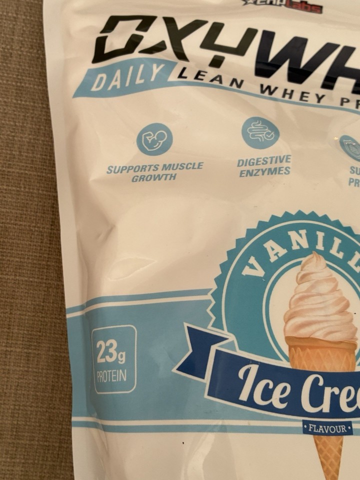 Oxy Whey Daily Lean Whey Protein vanilla Ice Cream 485g 15 Servings ...