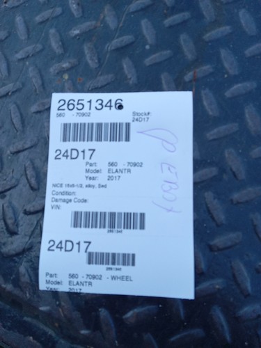 Hyundai Elantra 2016 2017 2018 OEM 16" FACTORY Wheel 70902 52910F3250 ...