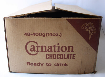 VERY RARE VINTAGE 80'S CARNATION CHOCOLATE MILK CARTON BOX GREEK GREECE ...