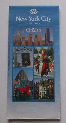AAA 1997-1998 Edition Folding Road Map New York City Citimap | eBay