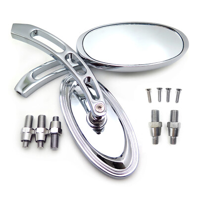 Oval Shape Custom Chrome Mirrors For Yamaha Cruiser Royal Star ...