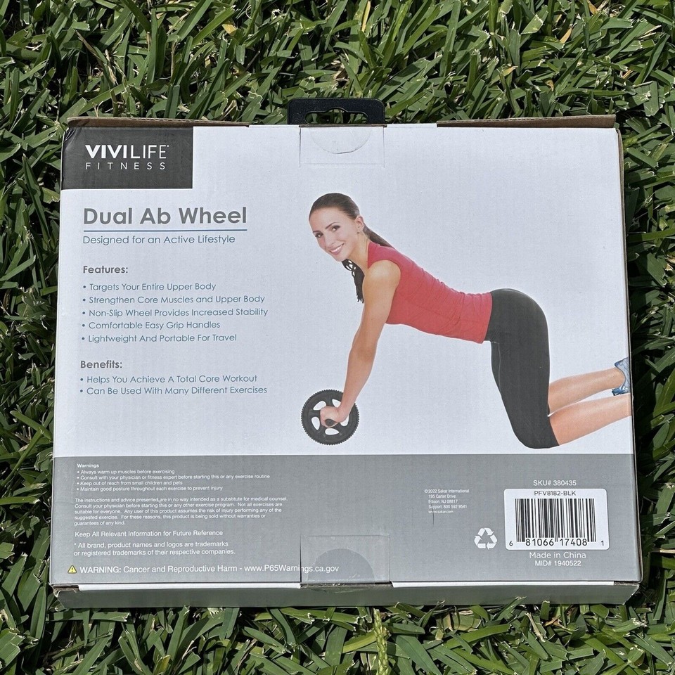 NIB- Vivitar Fitness Dual Ab Wheel Designed for an Active Life Style | eBay