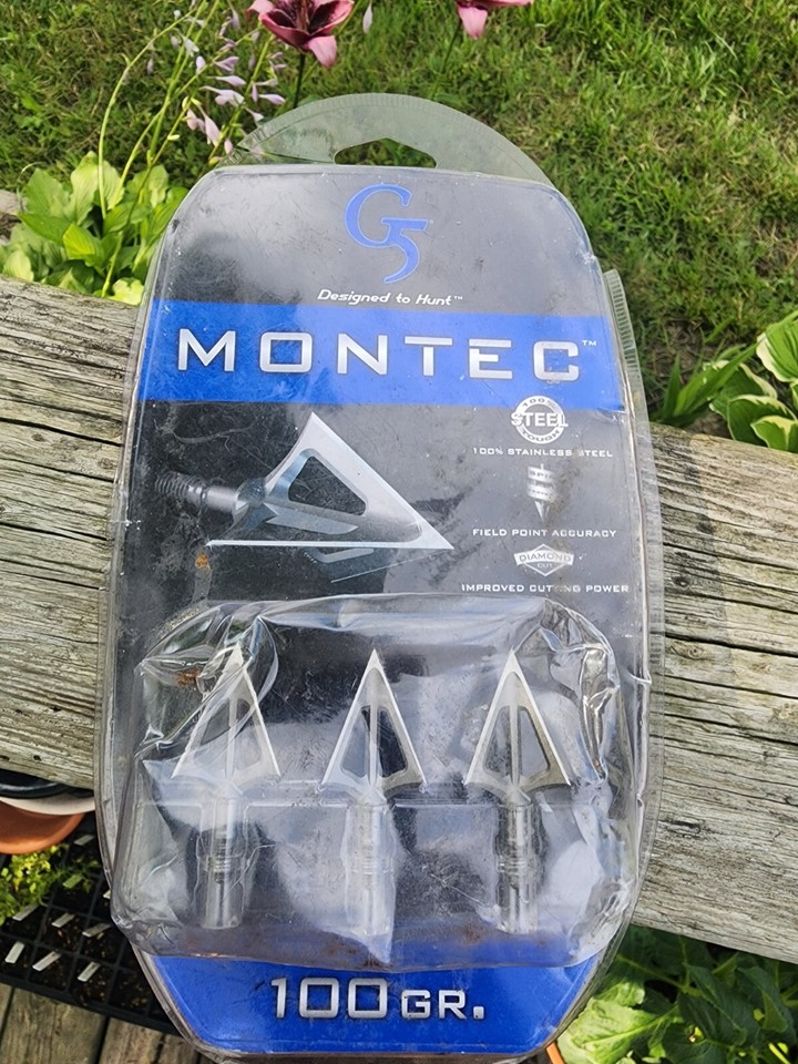 G5 Outdoors Montec 100G Stainless Steel Fixed Broadheads Broadhead -3 ...
