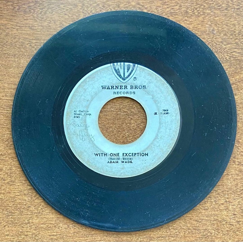 Adam Wade Julie on my Mind/With one Exception 7" Vinyl 45 RPM Warner ...