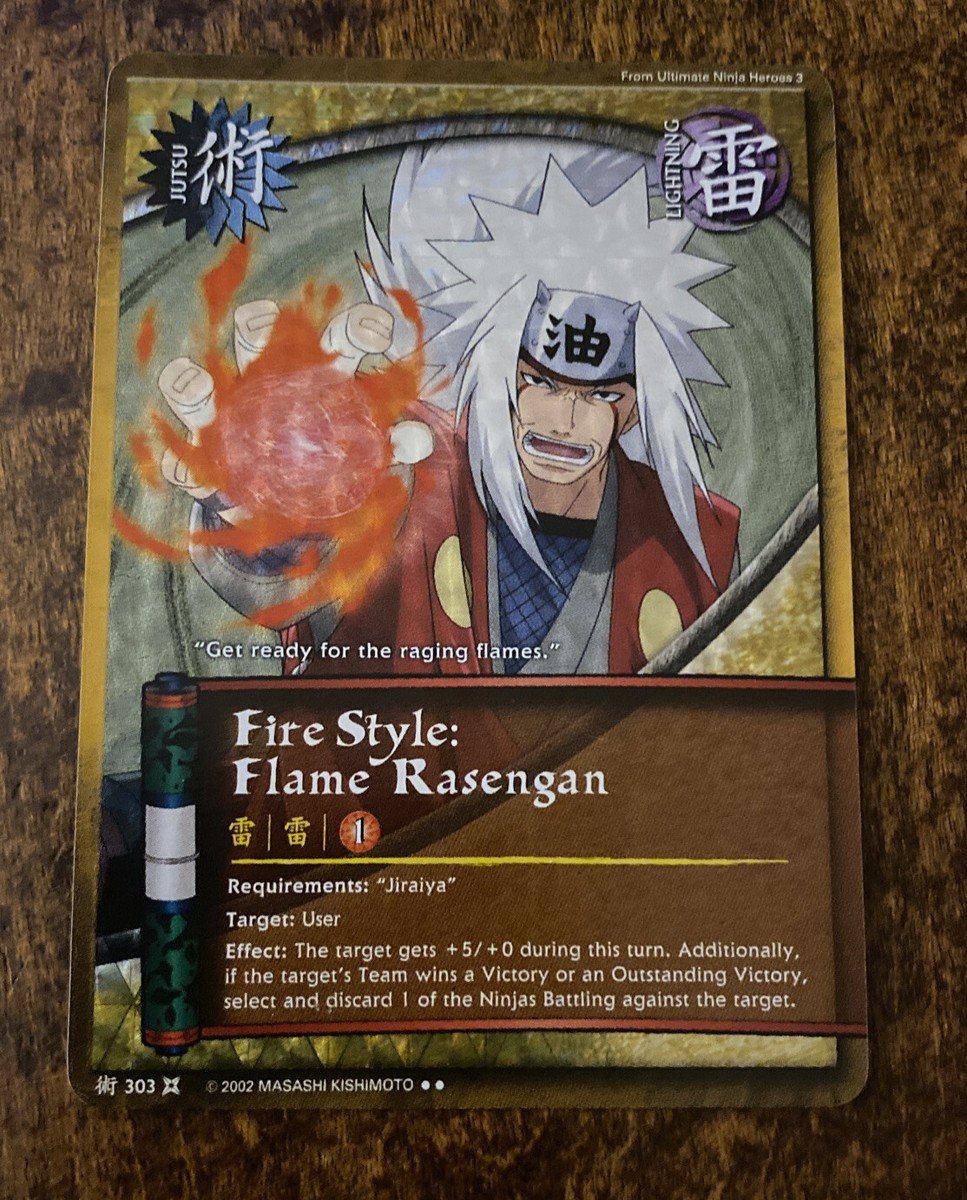 Jiraiya Fire Rasengan Naruto Kayou TCG CCG Jiraiya BP Prism NM/M