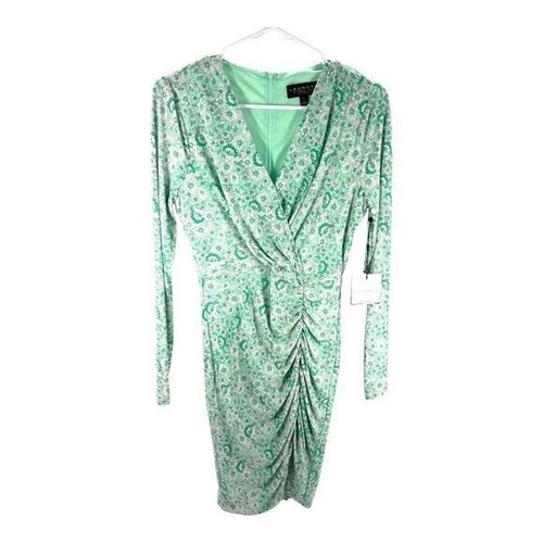 Laundry by Shelli Segal | NWT 2 Green Floral Ruched Bodycon Mini Dress ...