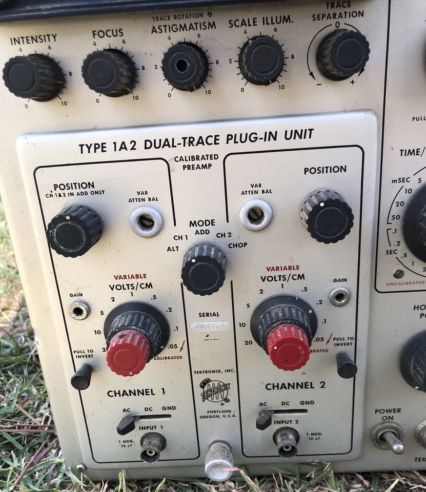 Tektronix Type 547 Oscilloscope 1A2 Dual-Trace Plug-in Unit Works 2 ...
