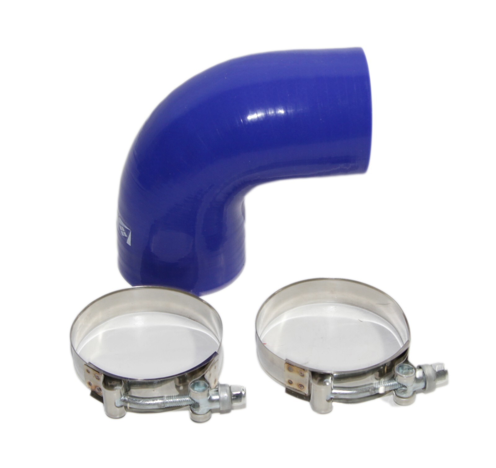 JDM BLUE 4PLY 90 Degree 2.5" ID Silicone Hose+2xStainless Steel T-clamp ...