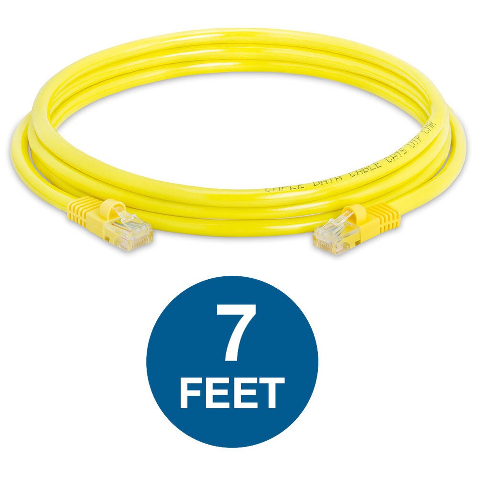 CAT5e Ethernet Cable Lan Router Network CAT5 RJ45 Internet Yellow Patch ...