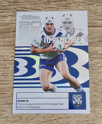 2024 NRL TRADERS TITANIUM SEASON TO REMEMBER BULLDOGS BLAKE WILSON SR09 ...