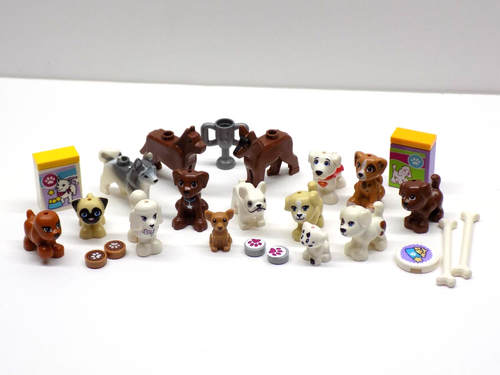 LEGO Minifigure Pet Animal Lot 15 Puppy Dogs Chihuahua Pug Frenchie ...