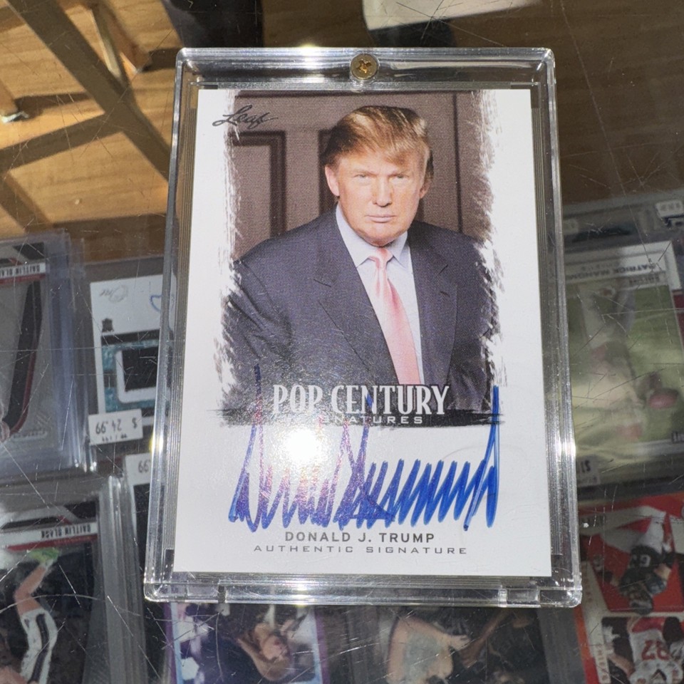 DONALD J. TRUMP AUTOGRAPH ON CARD AUTO 2012 LEAF POP CENTURY SIGNATURES ...