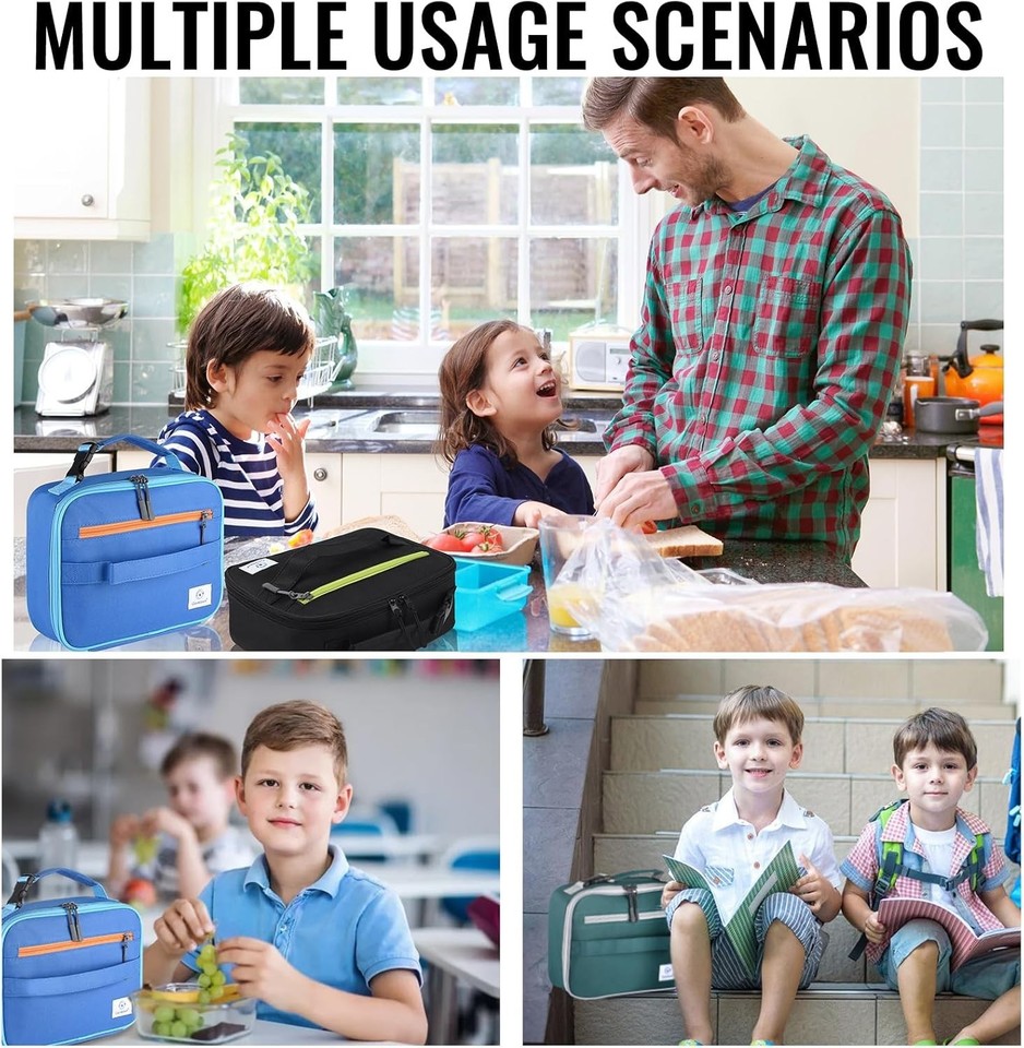 Lunch Box Kids, Insulated Lunch Bag Kids Boys Girls Back to School ...