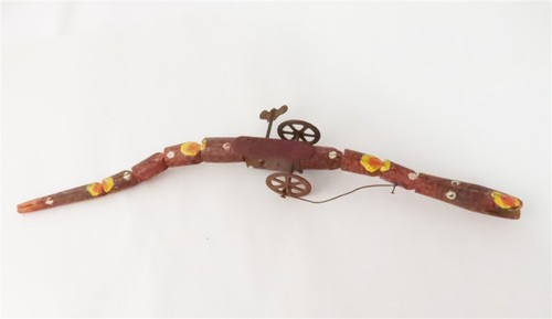 Antique c1890 German Wood Hand Painted Articulated Snake Wind Up Toy | eBay