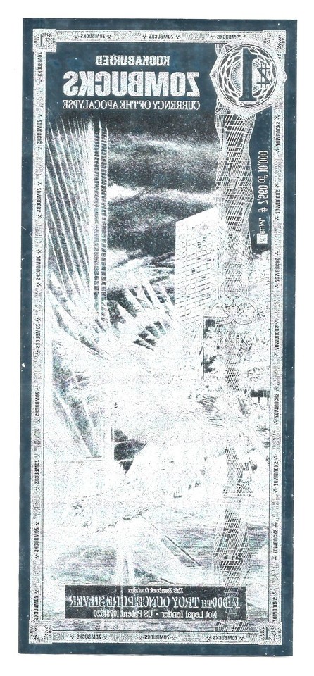 2026 1 Zombucks World Kookaburied 1/1000th Silver Note .999 SP /10000 ...