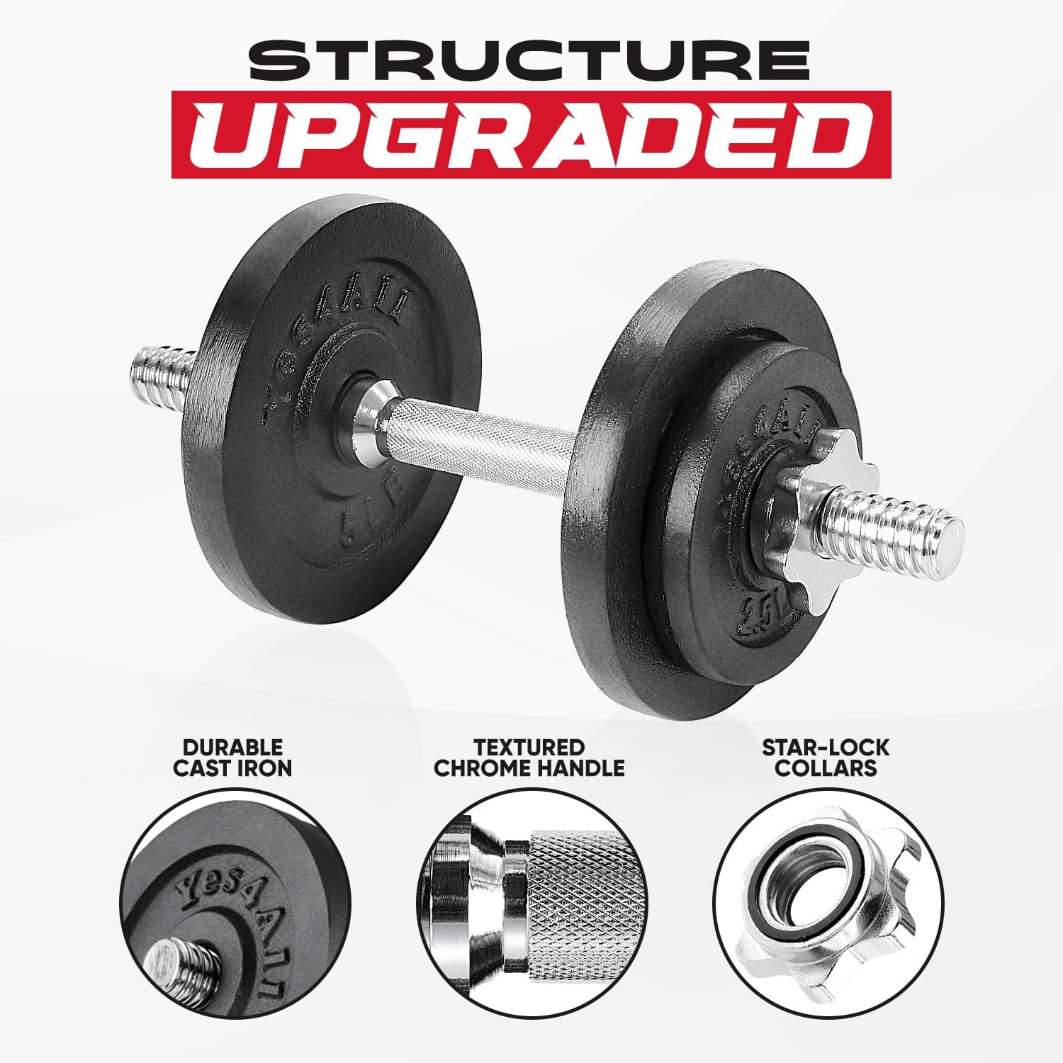 Adjustable Cast Iron Dumbbell Sets 40-200LBS with Connector Option ...
