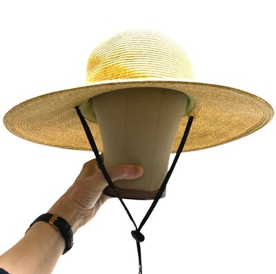 hat summer sun ORVIS tan straw neck toggle 4" brim hiking beach summer ...
