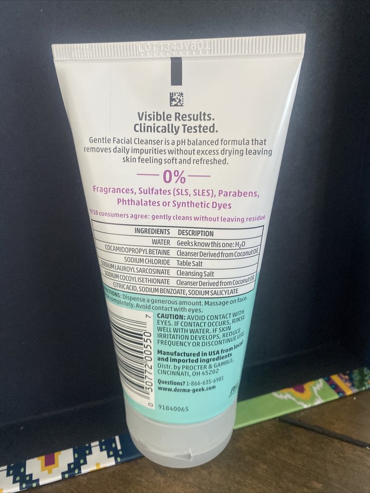 Derma Geek Gentle Facial Cleanser Fragrance Free 5 Fl Oz | eBay