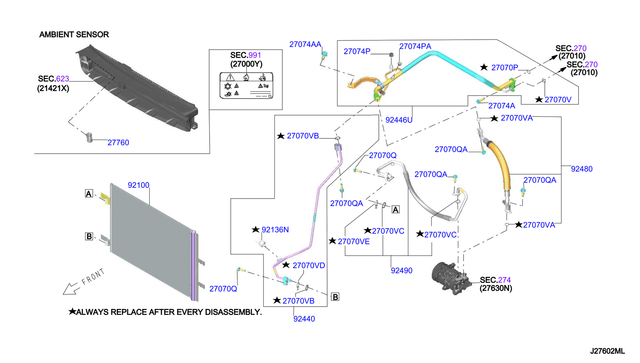 Genuine Nissan Heat Exchanger Internal 92446-6RC1A for sale online | eBay