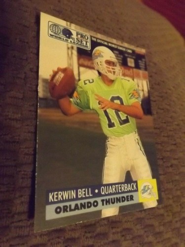 Kerwin Bell Orlando Thunder World League Amer Football Pro Set 1991 ...