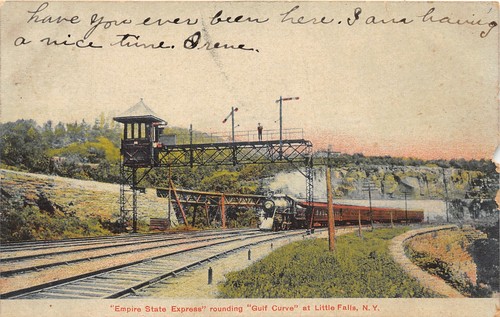 J44/ Little Falls New York Postcard c1910 Railroad Empire State Express ...