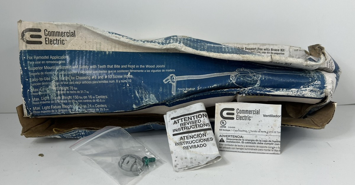 Commercial Electric Ceiling Fan Support Box With Brace Kit Installation ...