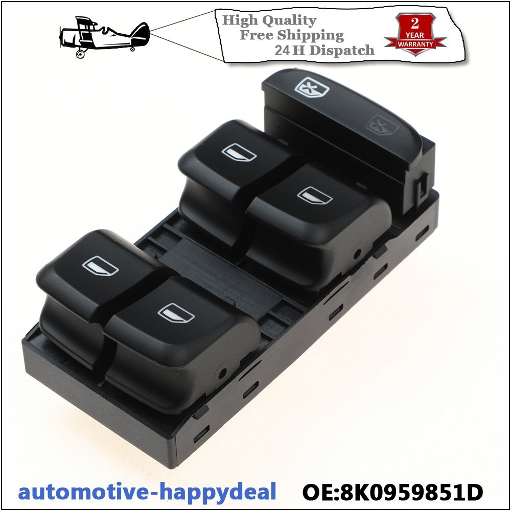 FOR AUDI A4 (B8) A5 Q5 MASTER WINDOW CONTROL SWITCH DRIVER SIDE ...