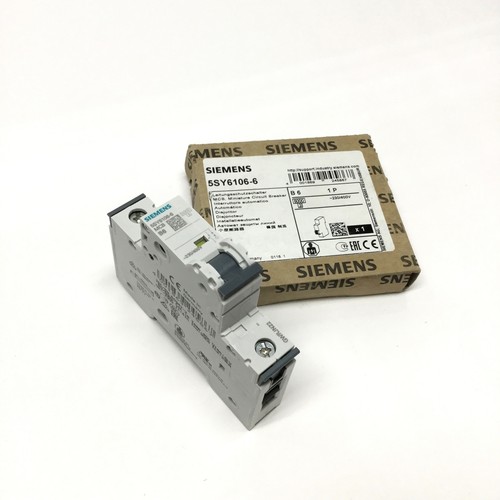 Siemens 5SY6106-6 Miniature Circuit Breaker, 1-Pole, B-Curve, 6A 230 ...