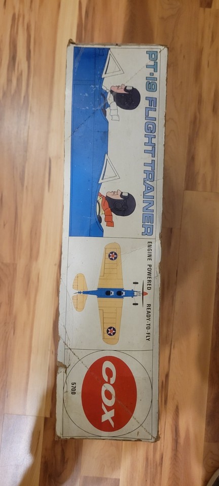 Vintage Cox Pt-19 Flight Trainer Gas Powered Model Airplane Tether ...