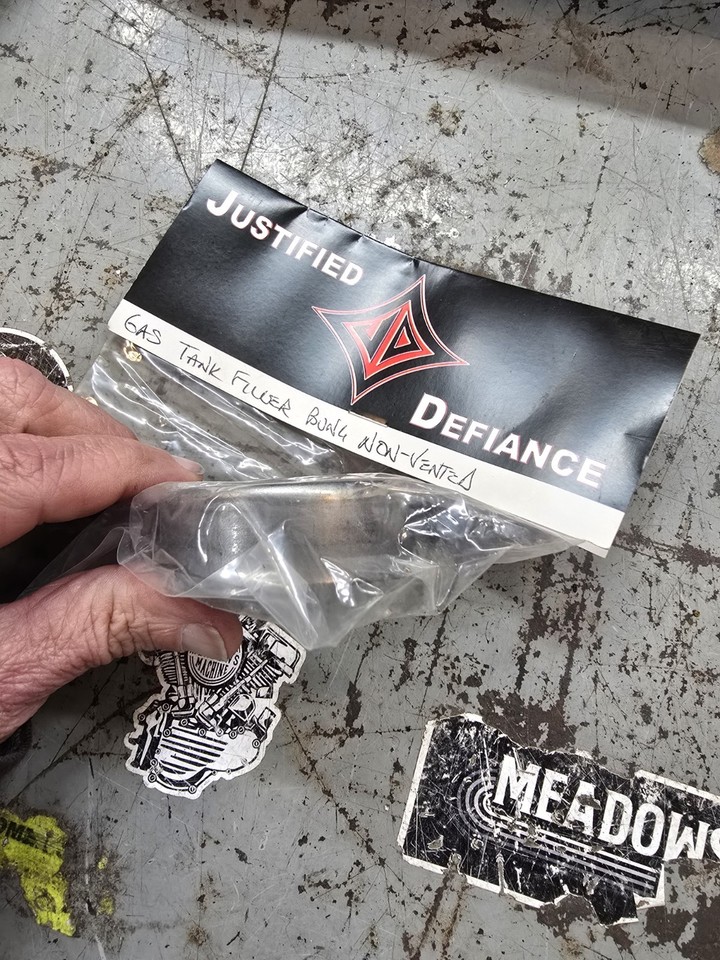 Weld In Gas Tank Filler Cap Bayonet Neck Insert Bung For Harley Chopper ...